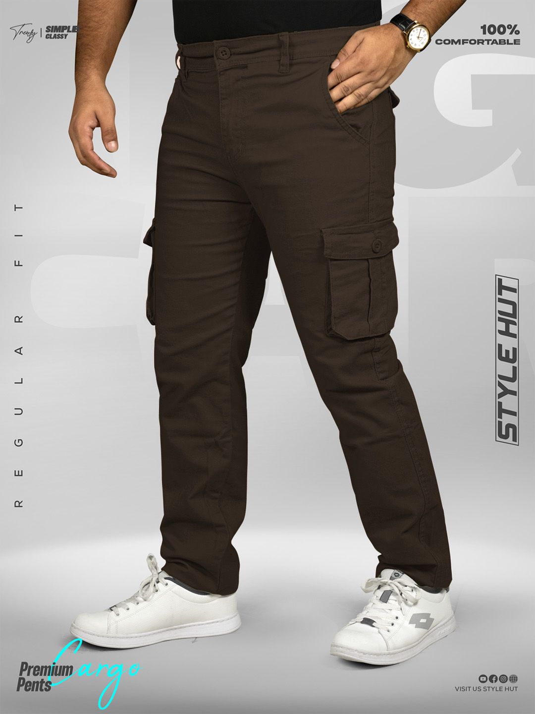 Premium Cargo Pant - Alpha Coffee